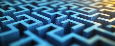 Complex Maze Represents Business Challenges Different Paths Show
