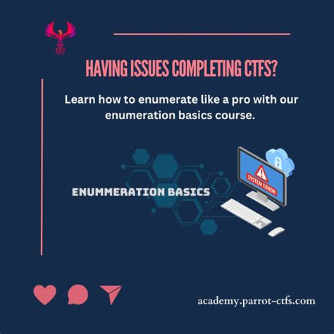 Parrot Ctfs On Linkedin Hacking Enumeration Bugbounty Capturetheflag Enumeration Academy