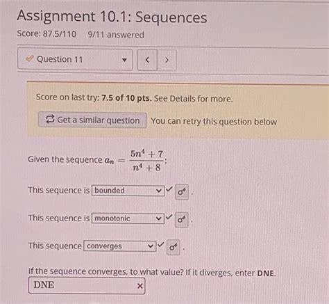 Solved Assignment 101 Sequences Score 875110 911
