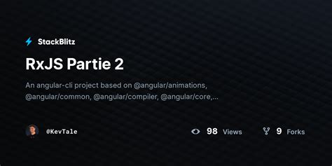 Rxjs Partie 2 Stackblitz