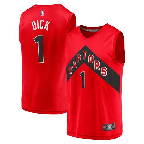 Youth Fanatics Gradey Dick Red Toronto Raptors Fast Break Player Jersey Icon Edition