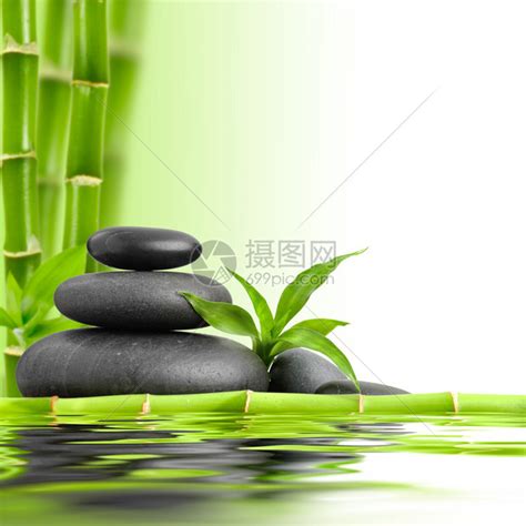 禅宗玄武岩石和竹子高清图片下载 正版图片503225315 摄图网