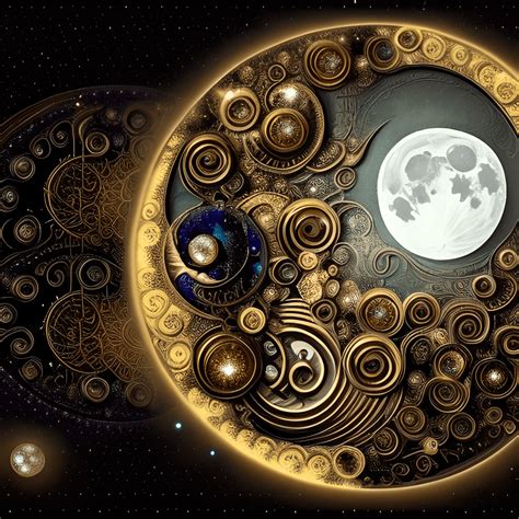 Beautiful Steampunk Moon Graphic Creative Fabrica
