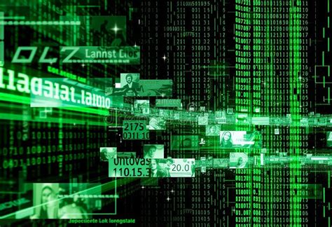 Matrix Code Digital Collage Layers Of Matrix Code And Digital Im Stock Image Image Of Scene