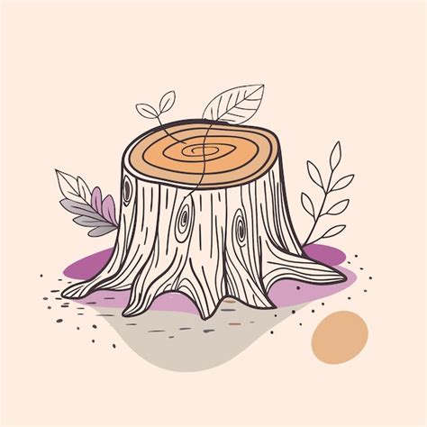 Isolated Tree Stump Vector Illustration Or Tree Stump Concept Illustration Premium AI