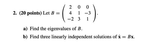 Solved Points Let B A Find The Chegg