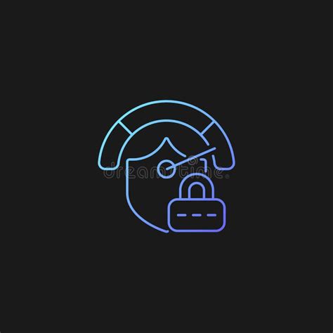 Strong Password Gradient Vector Icon For Dark Theme Stock Vector