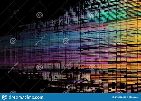 Digital Glitch Breaking Down And Revealing The Raw Data Behind A