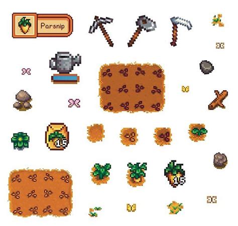 Stardew Valley Parsnip Crops Sticker Stardew Valley Parsnip Crops Sticker