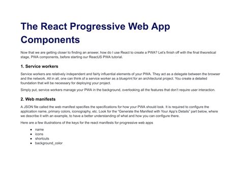 Ppt How To Build A React Progressive Web Application Powerpoint