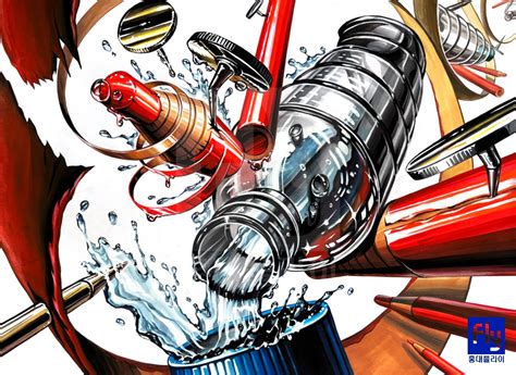 홍대플라이미술학원 기초디자인 3절5시간 학생평소시험작 Anime Art Draw