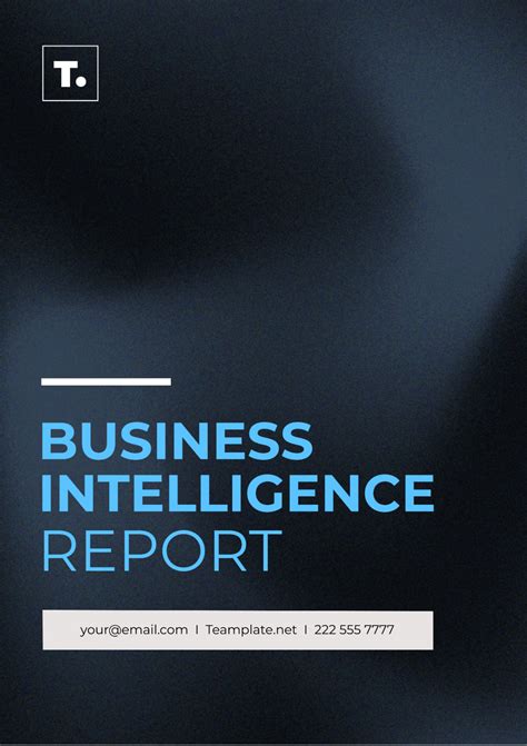 Business Intelligence Report Template Edit Online And Download Example