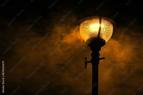 Vintage Street Lamp With Warm Lighting Capturing Nostalgia Beauty