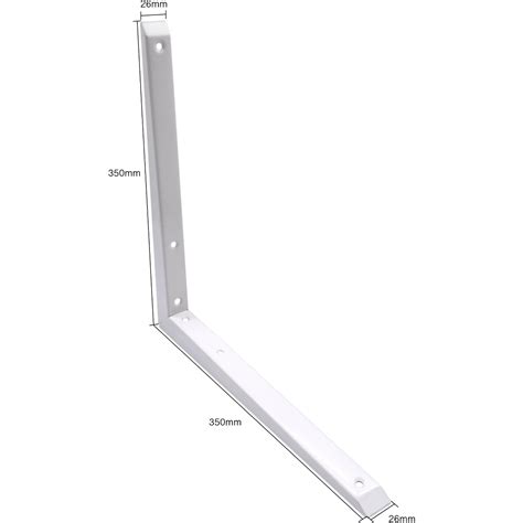 Mitre Pattern Shelf Bracket 350 X 350mm White Tradefit 2