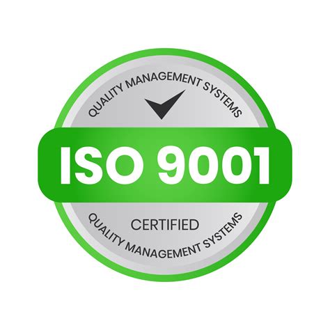 Iso 9001 Certified Rubber Stamp Badge Label Logo Qms Standard International Quality