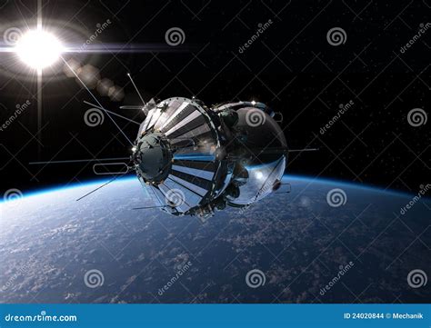 The First Spaceship At The Orbit Stock Images Image 24020844