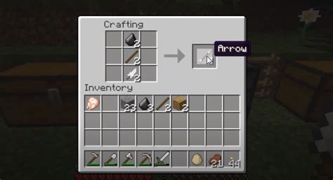 How To Make Arrow Minecraft Recipe How To Make Arrow Minecraft Recipe