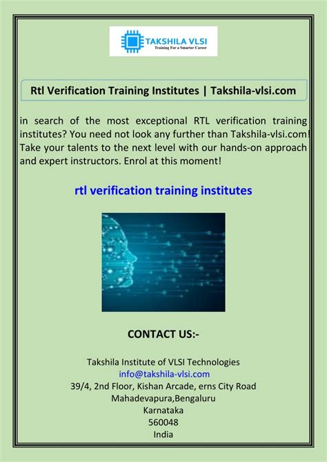 Ppt Rtl Verification Training Institutes Takshila Powerpoint Presentation Id14250364