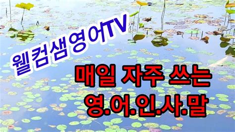 매일자주쓰는 영어 인사말 웰컴샘영어 파주시 평생학습관 생활영어 초급반 라이브영상강의 오늘의 영어한마디 기초 영어 인사표현 김환영 영어강사 Youtube