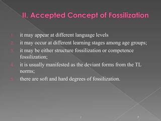 Fossilization PPTX