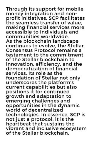 Stellar Consensus Protocol Scp The Heart Of Stellar Blockchainpdf