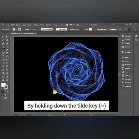 Tilde Key Trick Adobe Illustrator Tutorial Youtube