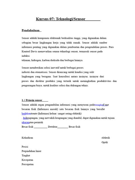 Teknologi Sensor Pdf