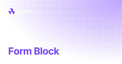 Form Block Beefree Sdk
