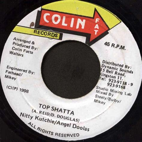 Nitty Kutchie And Angel Doolas Top Shatta Vinyl 7 1998 Jm Original Hhv