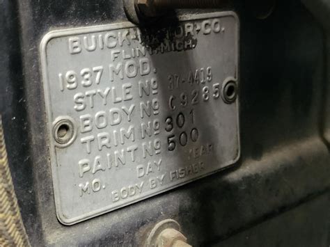 1937 Buick Special Vin Decode Buick Pre War Antique Automobile
