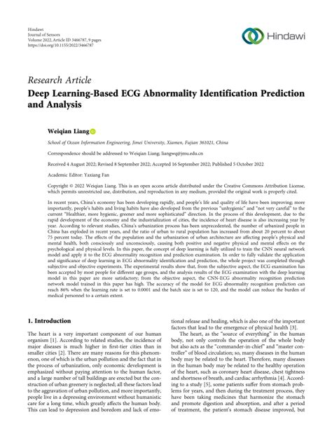 Pdf Deep Learning Based Ecg Abnormality Identification Prediction And