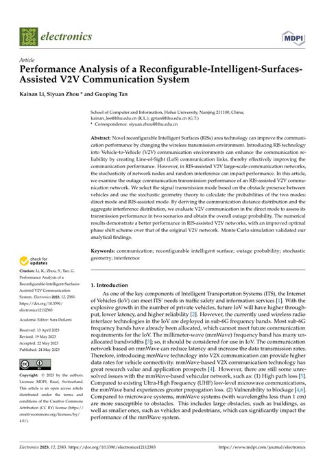Pdf Performance Analysis Of A Reconfigurable Intelligent Surfaces