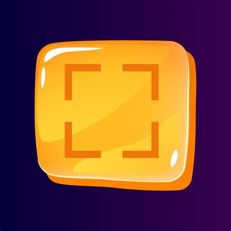 Full Screen Glossy Ui Button With Pixelated Icon Vector Art At Vecteezy