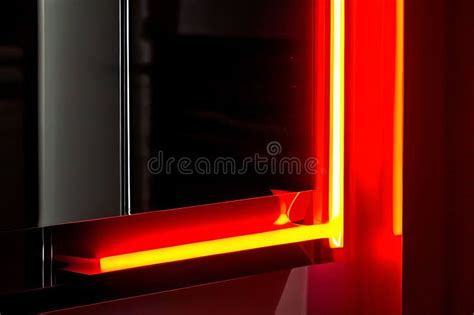 Lighting Luminance A Close Up Of A Sleek Led Lit Mirror With A B Stock Illustration