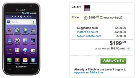 T Mobile Samsung Galaxy S G On Sale Now Slashgear