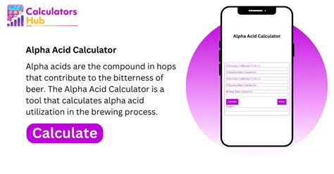 Alpha Acid Calculator Online