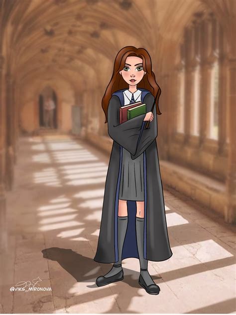 Иллюстрация Фанарт Гермионы в стиле 2d концептуальный персонажи