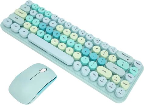 خرید و قیمت ترکیبی از صفحه‌کلید و ماوس بی‌سیم، 68 کلید بی‌سیم 2 4g کوچک قابل حمل یکپارچهسازی با