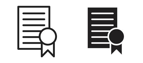 Declarations Icon In Flat And Stroke Style For App Ui Websites Black