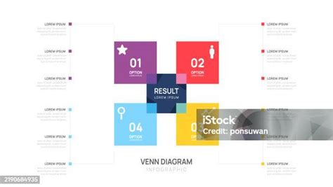 인포 그래픽 벤 다이어그램 차트 Template4 단계 프리젠 테이션 벤 다이어그램 요소 벡터 일러스트 레이 션 0명에 대한 스톡 벡터 아트 및 기타 이미지 Istock