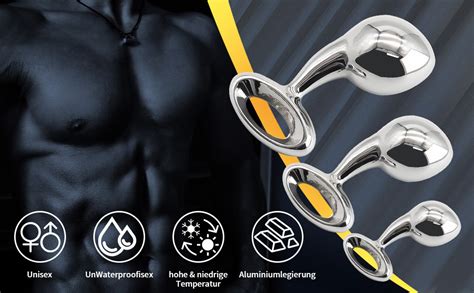 Tyday Edelstahl Analplugs Metall Anal Plug Butt Plug Set Groß Mittel