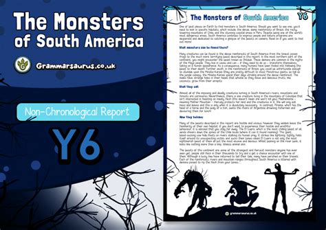 Year 6 Model Text Non Chronological Report Rainforests Grammarsaurus
