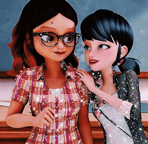 Marinette And Alya Icon Glitter