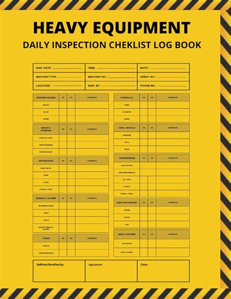 Construction Equipment Checklist Construction Equipment Checklist