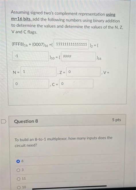 Solved Assuming Signed Two S Complement Representation Using Chegg