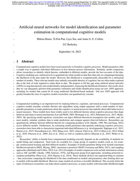 Pdf Artificial Neural Networks For Model Identification And Parameter