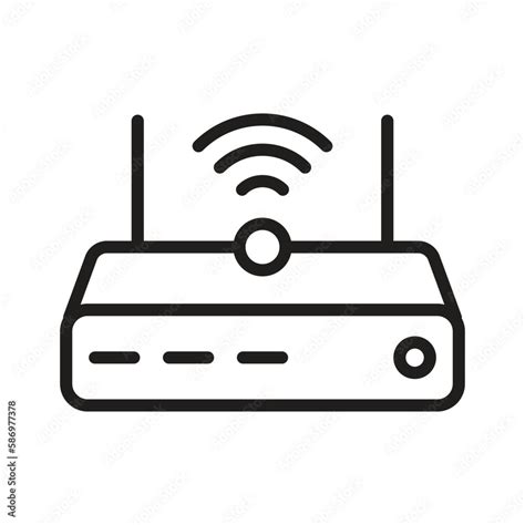 Wifi Router Outline Icons Modem Icons Wireless Router Connectivity