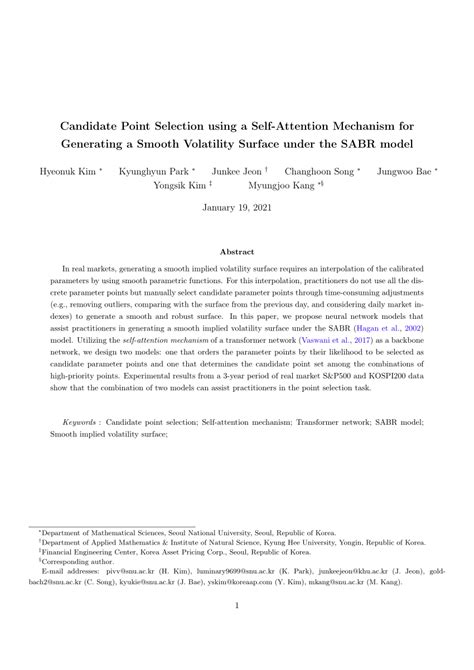 PDF Candidate Point Selection Using A Self Attention Mechanism For