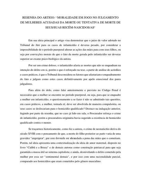 Resenha Artigo Bruna Angotti Gabriel Luiz Gonçalves Da Silva Pdf