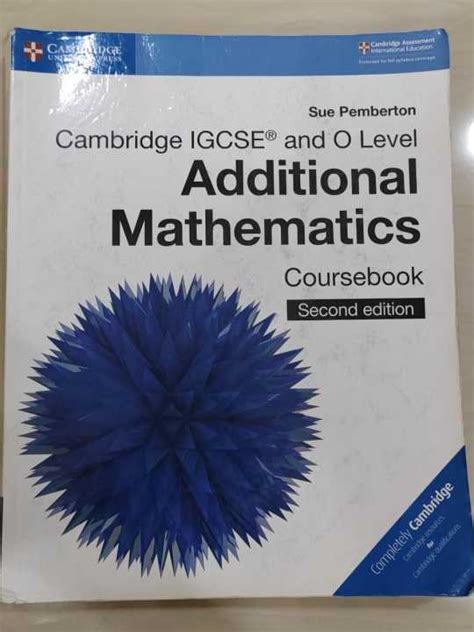 Cambridge Igcse O Level Additional Mathematics Coursebook Second Edition Second Hand Lazada